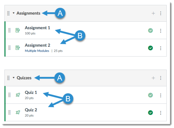 Quick Tip: Organizing Gradebook Categories via Assignment Groups | Regional Campuses